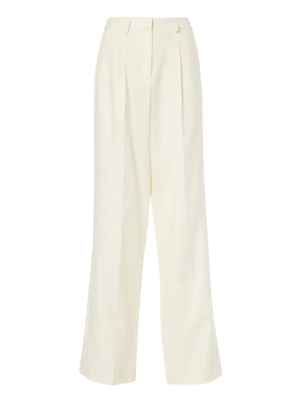 Magda Butrym Wool And Silk Wide-leg Pants - White