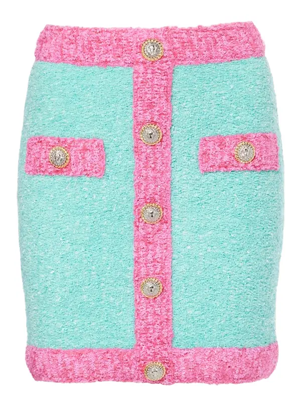Balmain Knitted Miniskirt - Pink