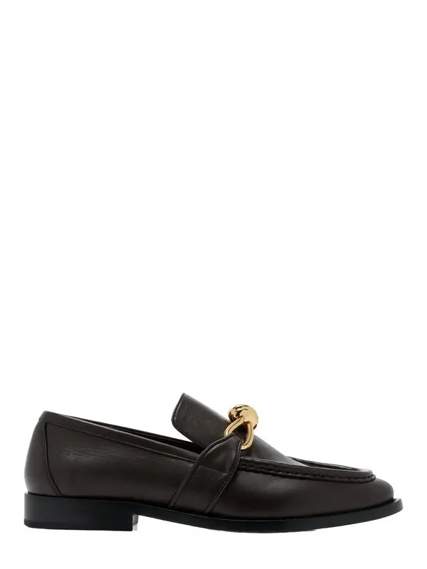 Bottega Veneta Astaire Leather Loafers - Brown