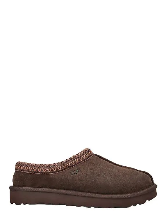 UGG Tasman Braided Suede Slippers - Dark Brown