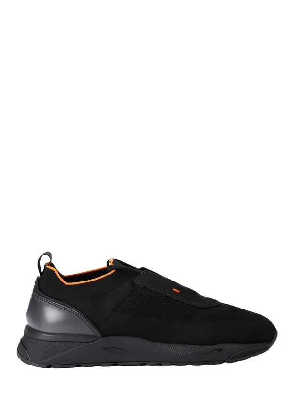 Santoni Technical-knit Runner Sneakers - Black