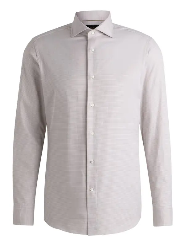 BOSS Organic Cotton Slim Shirt - Beige