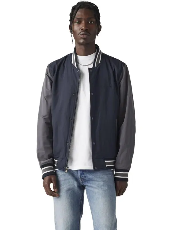 LEVI'S Colorblock Varsity Bomber Jacket - Navy And Forged Iron