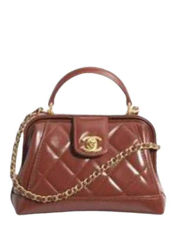 CHANEL Mini Bag With Top Handle - Brown