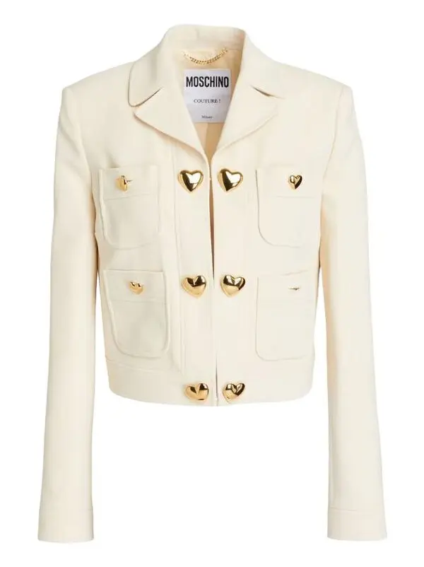 Moschino - Moschino Cropped Crepe Blazer