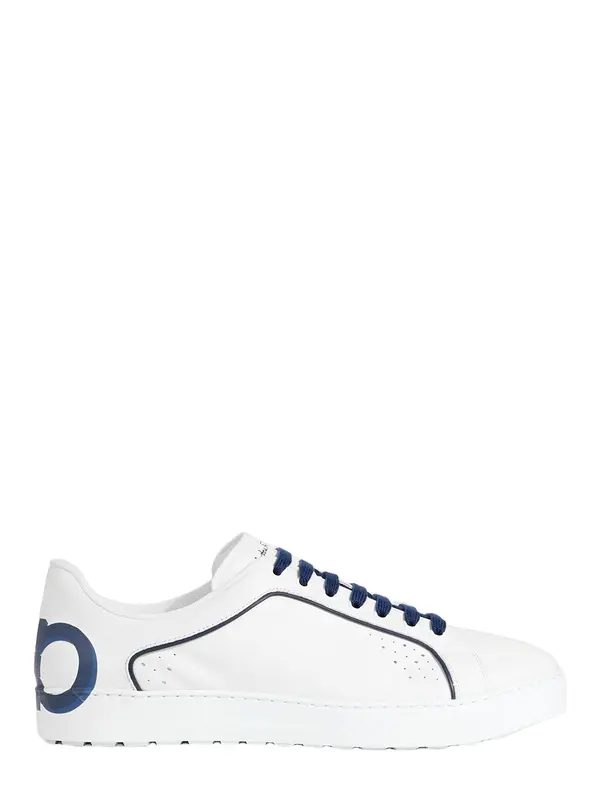 FERRAGAMO Manhattan Logo-print Leather Sneakers - White