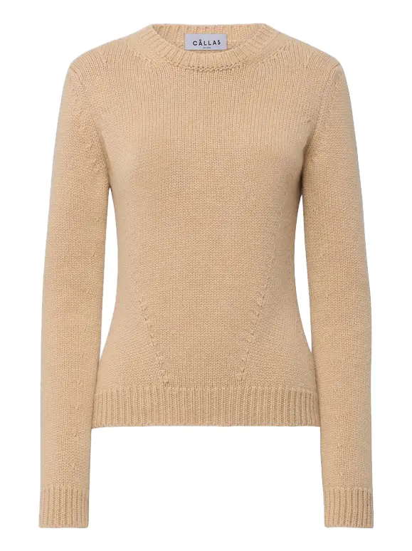 CALLAS MILANO Jeanne Cashmere Knit Sweater - Brown