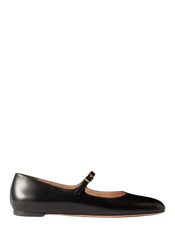 Bally Banya Leather Mary Jane Ballet Flats - Black