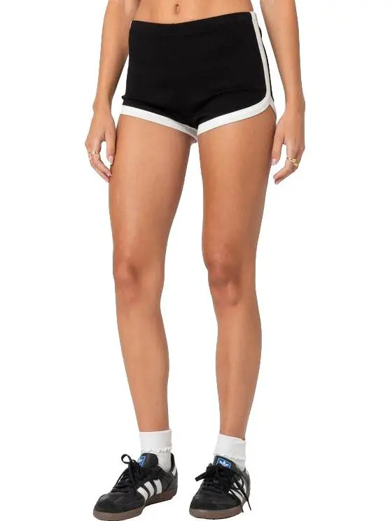 EDIKTED Elana Microshorts - Black-and-white