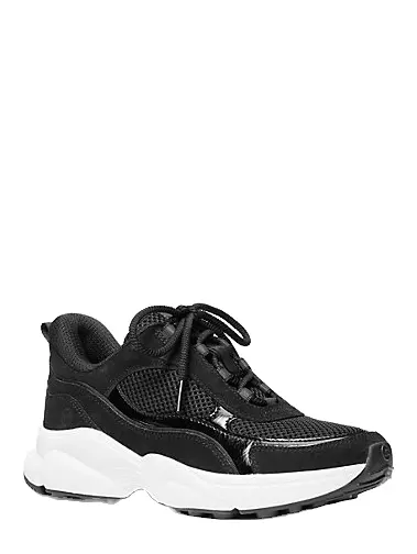 Michael Kors Katrina Suede And Mesh Trainer - Black
