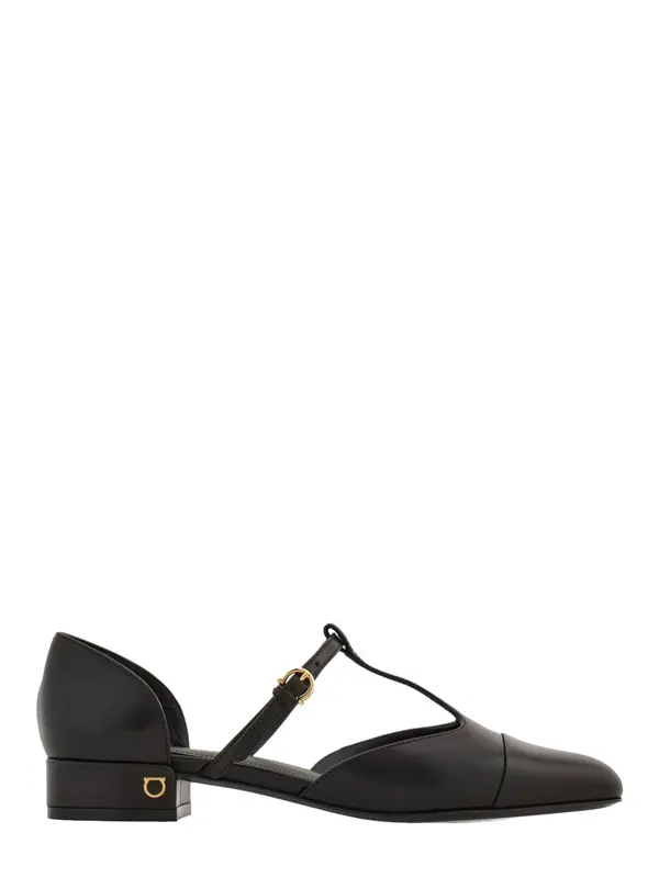 FERRAGAMO T-strap Ballet Pumps - Black