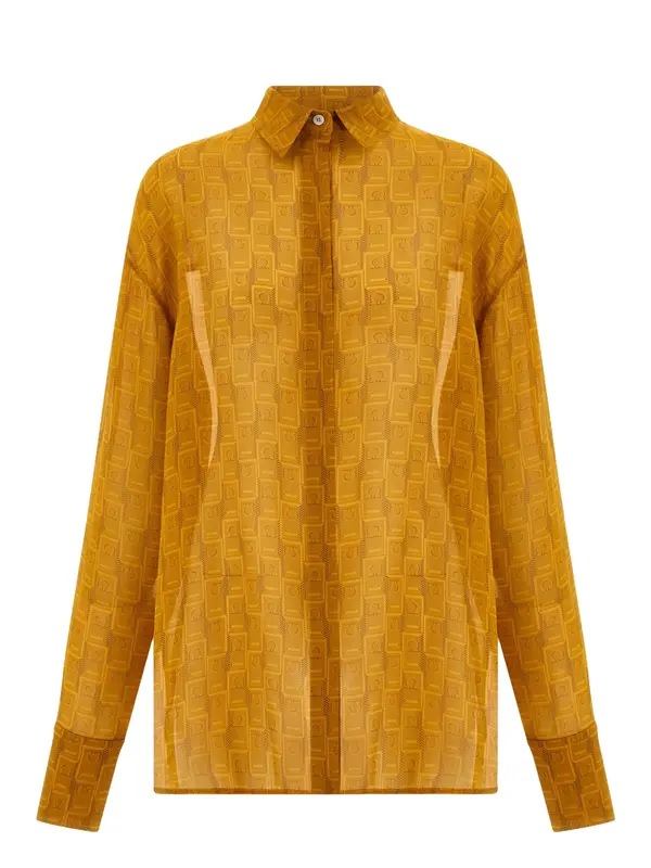 FERRAGAMO Gancini Shirt - Yellow
