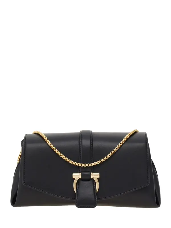 FERRAGAMO Small Flap Shoulder Bag - Black