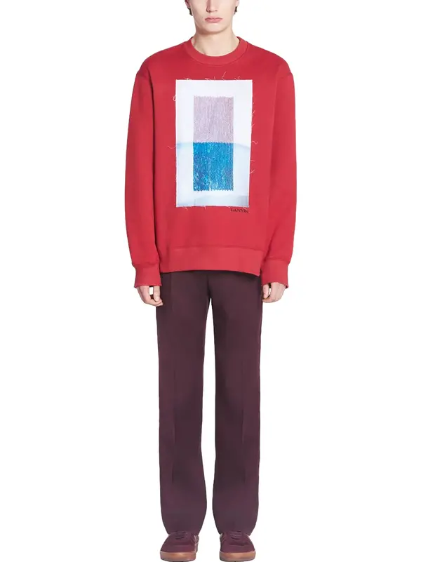 LANVIN Archive-print Sweatshirt - Red