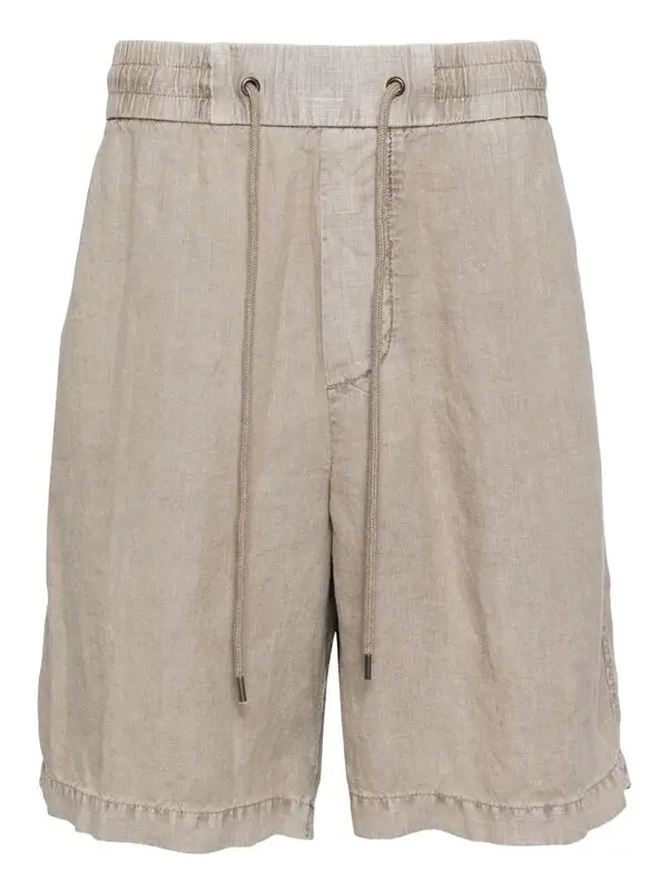 JAMES PERSE Straight-leg Linen Shorts - Neutrals