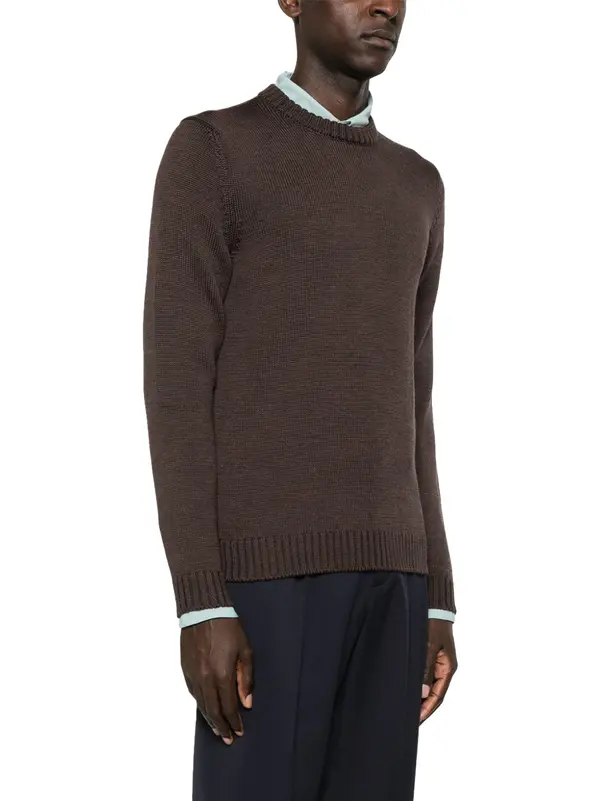 ZANONE Virgin Wool Sweater - Brown