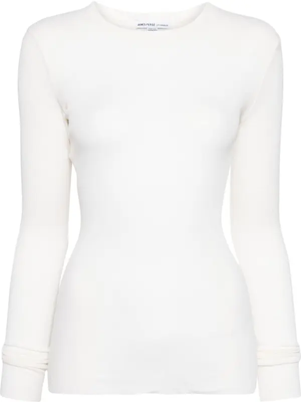 JAMES PERSE Long-sleeve Ribbed Sweater - Neutrals