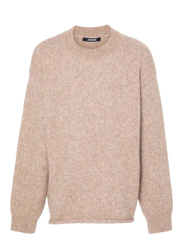 Jacquemus Intarsia-knit Logo Sweater - Neutrals