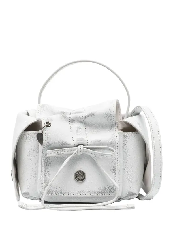 Acne Studios Logo-pendant Leather Mini Bag - Grey