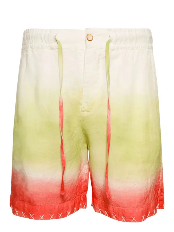 THE ELDER STATESMAN Sulfur Shorts - White
