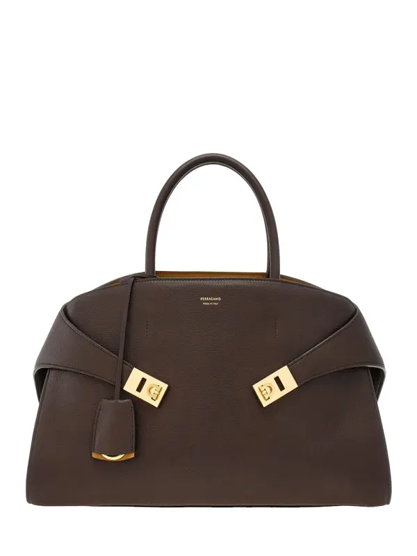 FERRAGAMO Medium Hug Tote Bag - Brown
