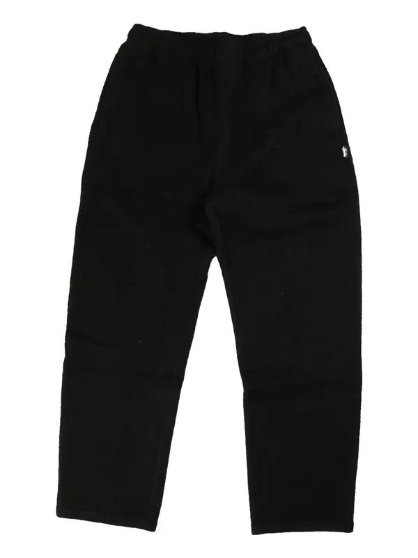 StÜssy Embroidered-logo Trousers - Black