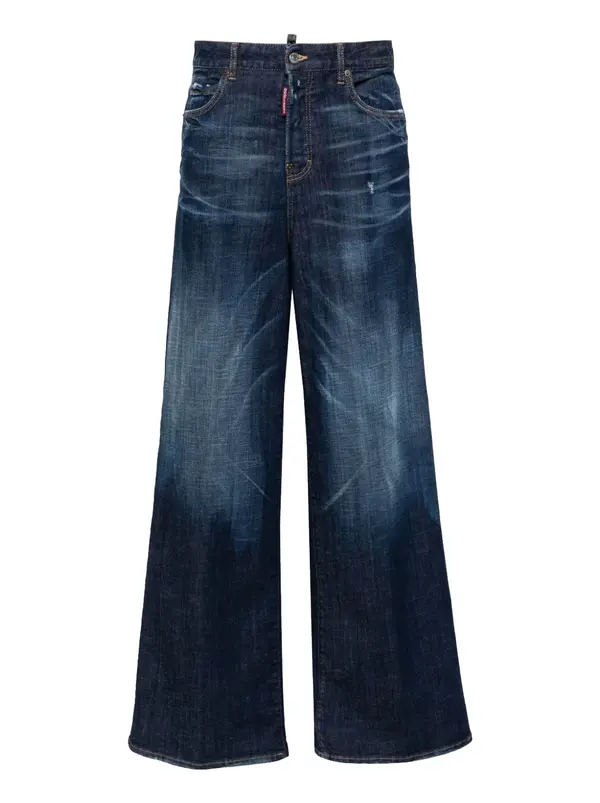 Dsquared2 Traveller Wide Leg Jeans - Blue