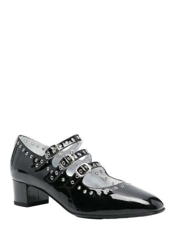 CAREL 40mm Eyelet-detail Pumps - Black