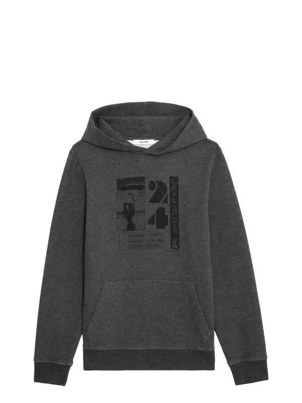 Zadig&Voltaire Sanchi Photoprint Hooded Sweatshirt - Grey
