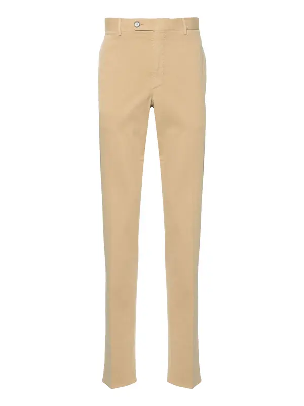 Incotex Tapered-leg Cotton Trousers - Neutrals