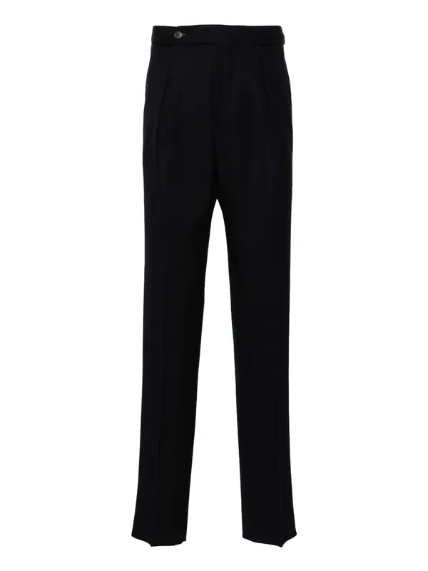 Incotex Straight-leg Wool Trousers - Blue