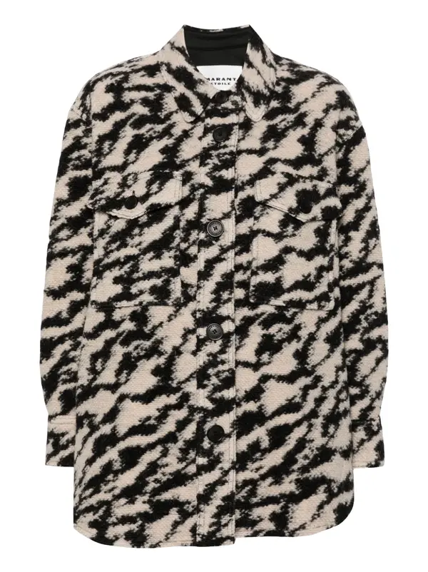 MARANT ETOILE Harveli Abstract Jacket - Neutrals