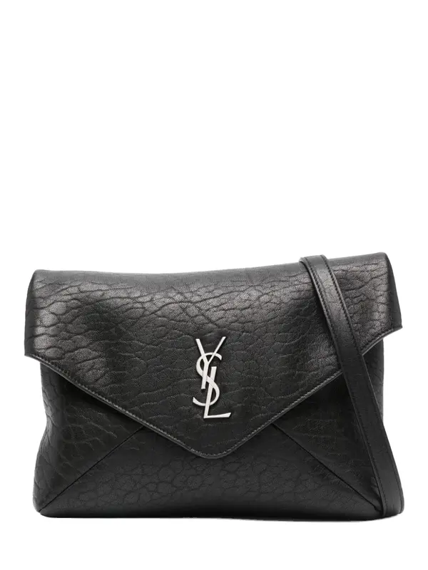 Saint Laurent Large Cassandre Envelope Pouch - Black