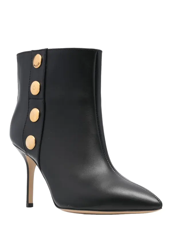 Moschino Leather Ankle Boots - Black