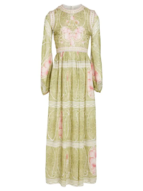 Giambattista Valli Peonies-print Dress - Green