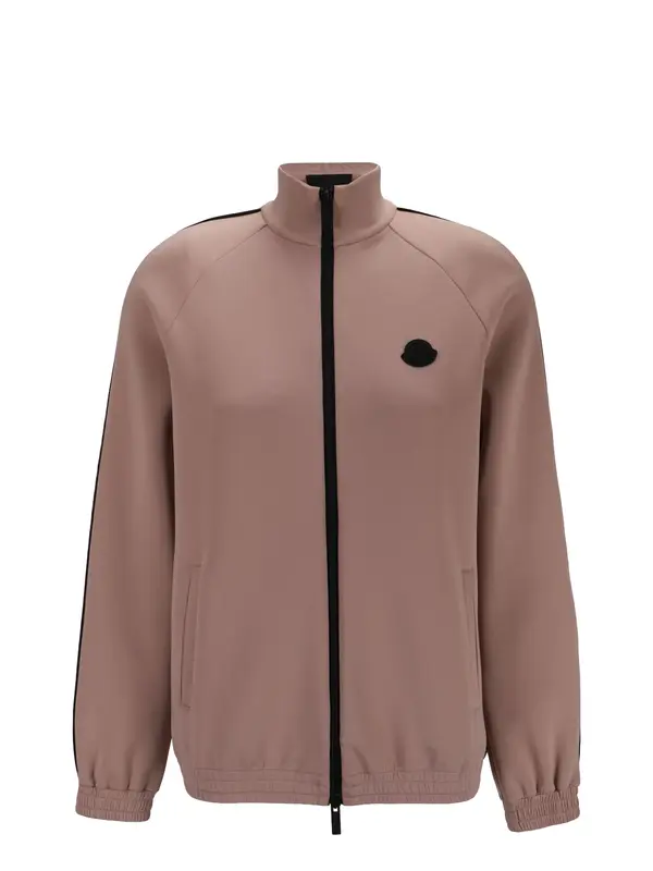 Moncler Logo-print Zip Top - Pink