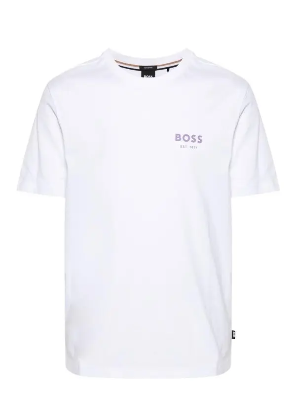 BOSS Rubber Logo Cotton T-shirt - White