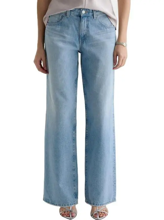 Ag Adria Low-rise Wide-leg Jeans - Mondrian