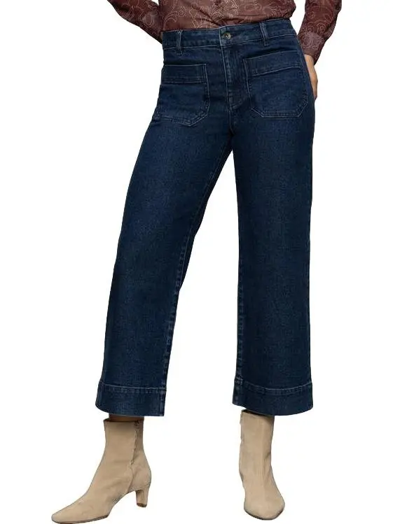 Sanctuary Marine Patch Pocket Cropped Wide Leg Jeans - Aspen