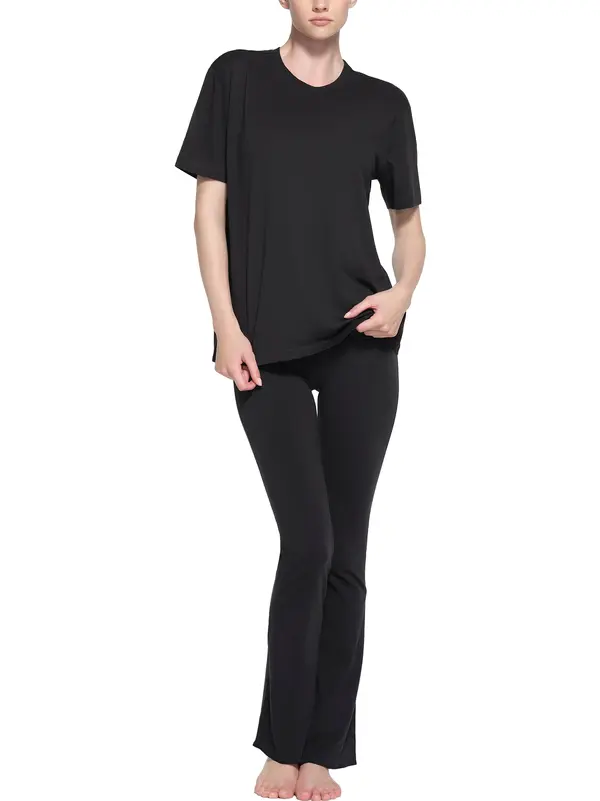 SKIMS Relaxed Tees Oversized Long T-shirt - Onyx
