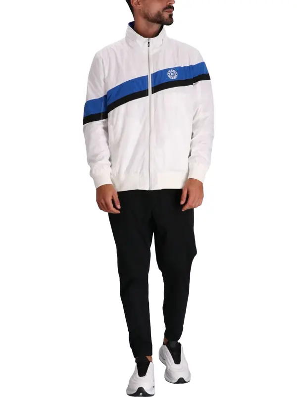 Karl Lagerfeld Stripe-detail Bomber Jacket - White