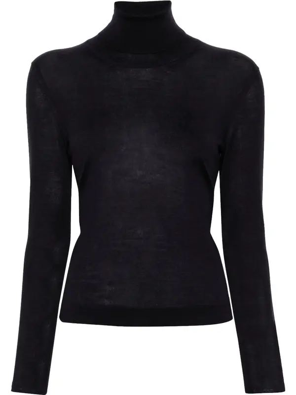 TOM FORD Fine-knit Turtleneck Sweater - Blue