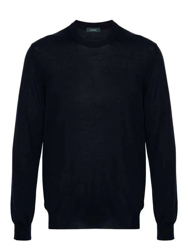 ZANONE Cashmere-silk Crew-neck Sweater - Blue