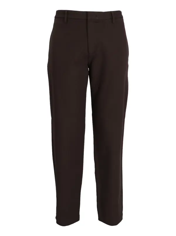 Emporio Armani Logo-plaque Trousers - Brown