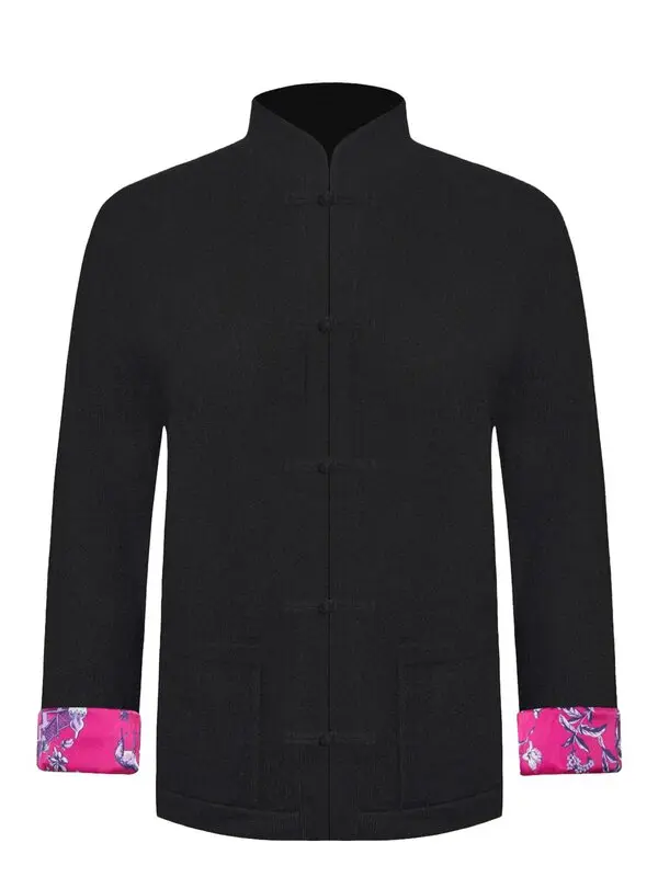 Shanghai Tang Signature Cashmere Cardigan - Black