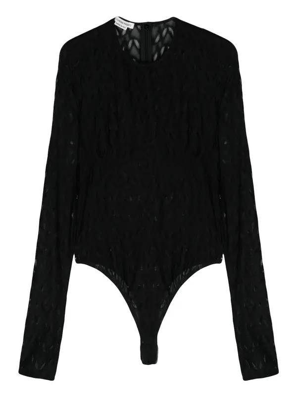 ALESSANDRO VIGILANTE Sheer Bodysuit - Black