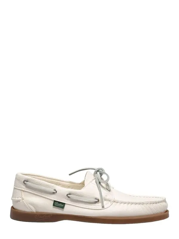 Paraboot Barth Leather Boat Shoes - White