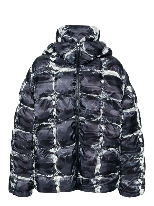 DIESEL® W-claus-camu Puffer Jacket - Black