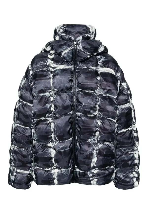 DIESEL® W-claus-camu Puffer Jacket - Black