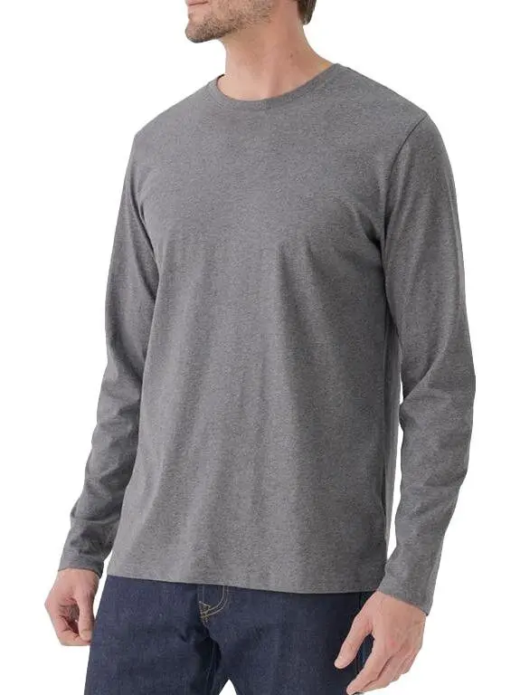 PACT Organic Cotton Softspun Long Sleeve Tee - Medium Grey Heather